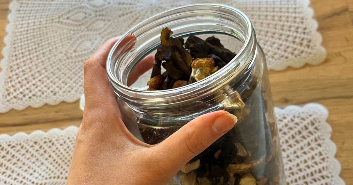 Díky této metodě skladování sušené houby vydrží celou věčnost